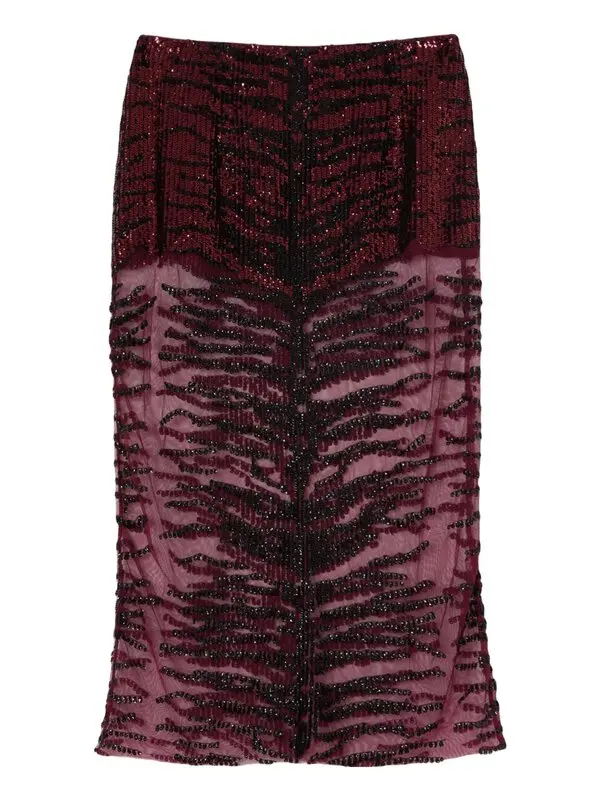 Pinko Sequin-embellished Midi Skirt - Black