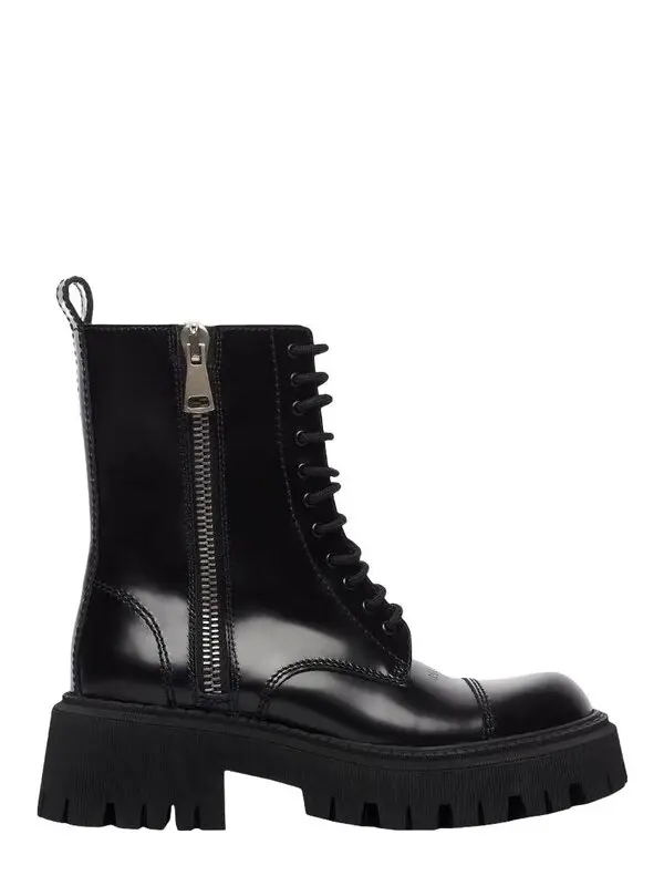 Balenciaga Tractor 20mm Lace-up Boots - Black
