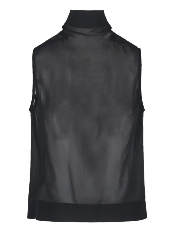 Rick Owens High Neck Sleeveless Top - Black