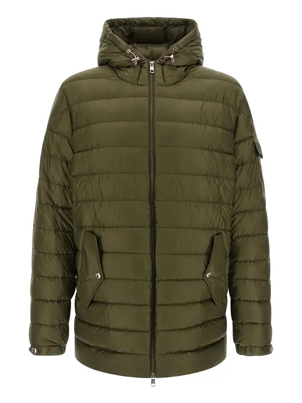 Moncler Oahu Hooded Short Down Parka Jacket - Green