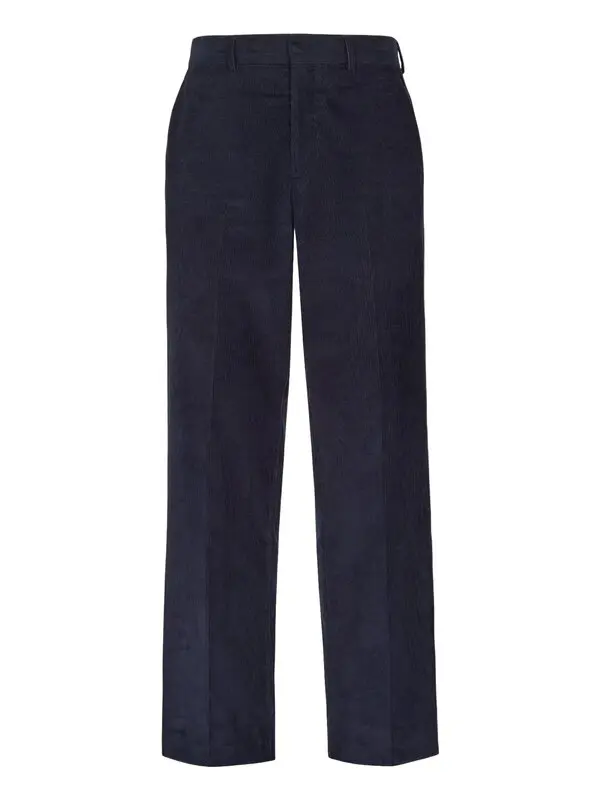 Fendi Corduroy Straight-leg Trousers - Blue