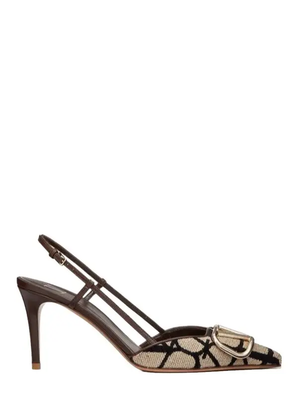 Valentino Garavani Vlogo Signature Pointed Toe Slingback Pumps - Multicolor