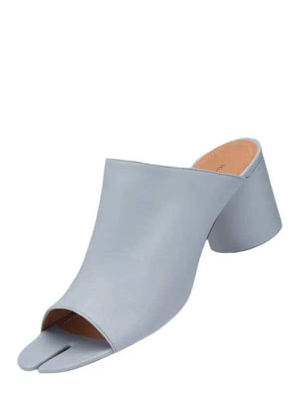 MAISON MARGIELA Peep-toe Slip-on Mules With Block Heel - Light Blue