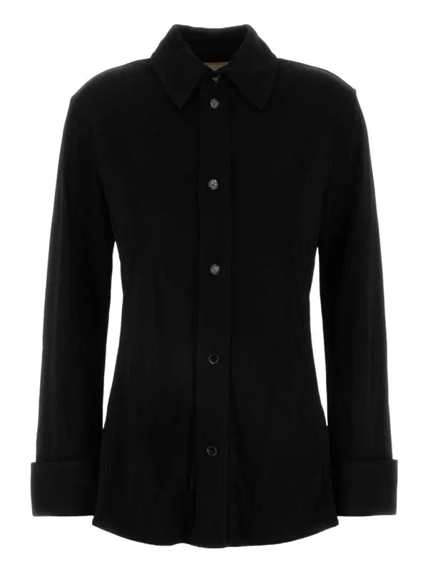 Bottega Veneta Matt Fluid Jersey Shirt - Black