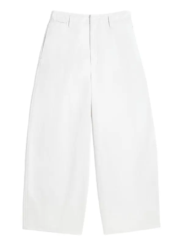 LEMAIRE Wide-leg Cotton Twill Chino Trousers - Rice Noodle