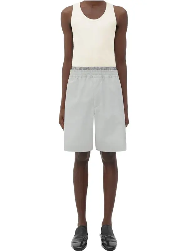 Bottega Veneta Layered Elastic Waistband Shorts - White