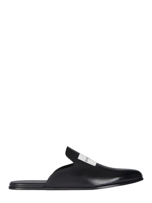 Givenchy Leather Flat Mules - Black