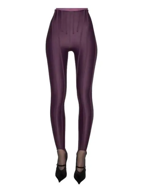 MUGLER High-waist Panelled Leggings - Black