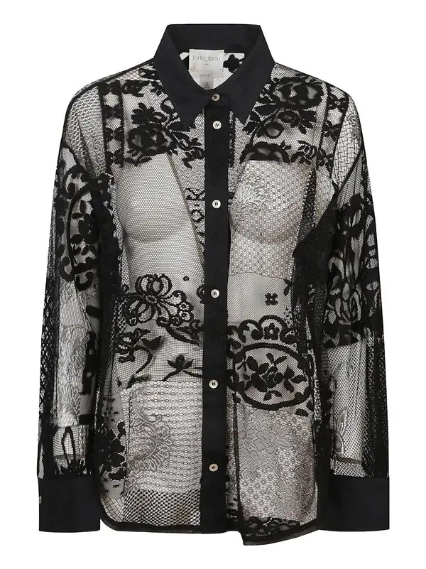 FORTE_FORTE Long Sleeve Shirt - Black