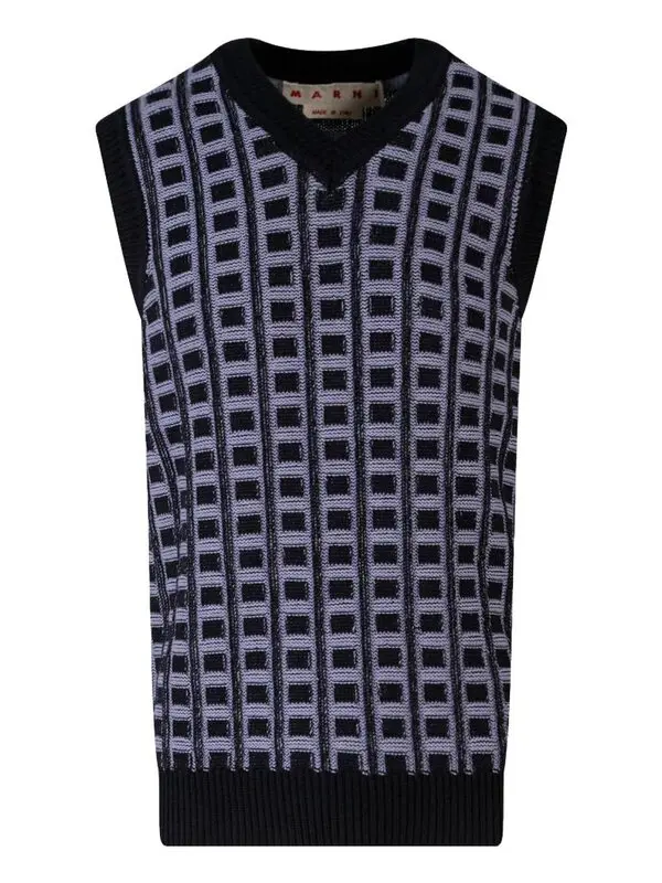 Marni Knitted Cotton Vest - Black