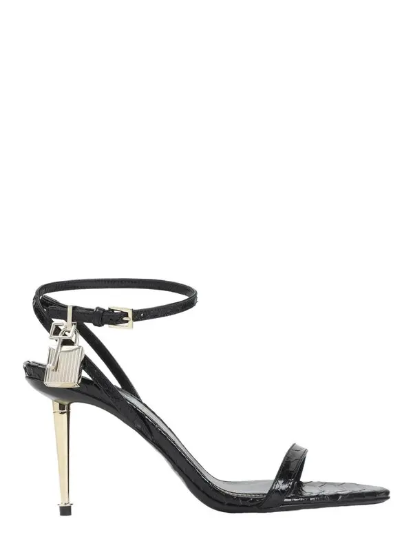 TOM FORD Ankle Strap Heeled Sandals - Black