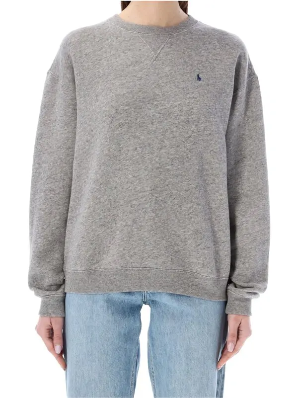 Polo Ralph Lauren Crewneck Sweatshirt With Embroidered Logo - Gray