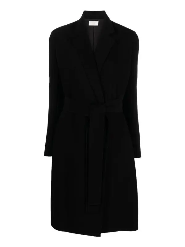 THE ROW Strap-up Long-sleeved Coat - Black