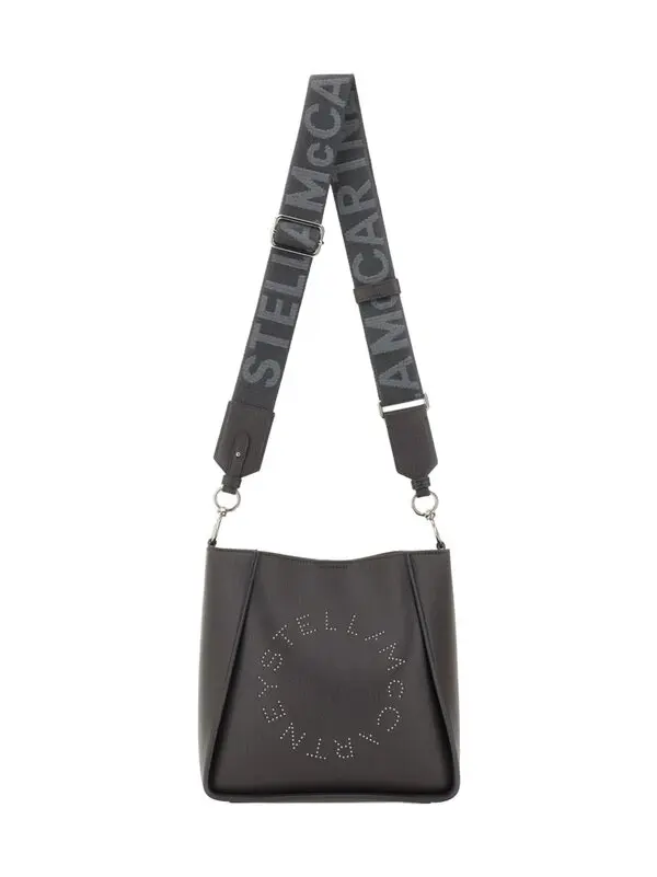 Stella McCartney Logo Detail Mini Crossbody Bag - Black