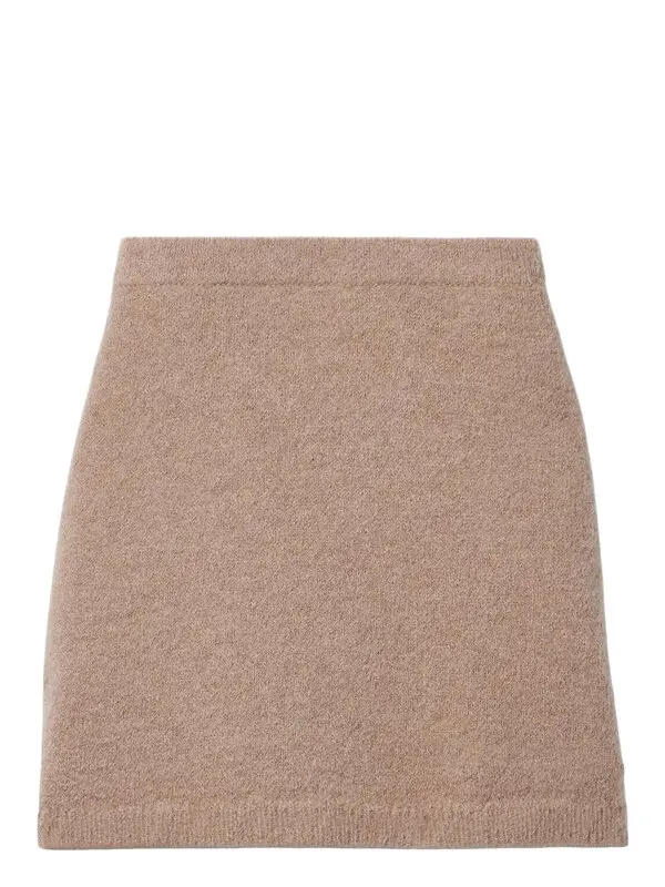 Magda Butrym Elastic Waist Ribbed Hem Skirt - Nude