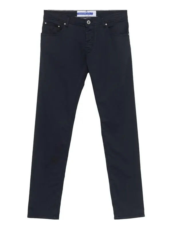 Jacob Cohen Nick Slim Diagonal Stretch Five-pocket Jeans - Black