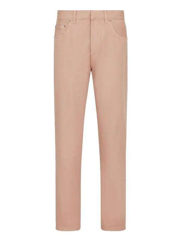 Dior Straight Leg Cropped Jeans - Nude