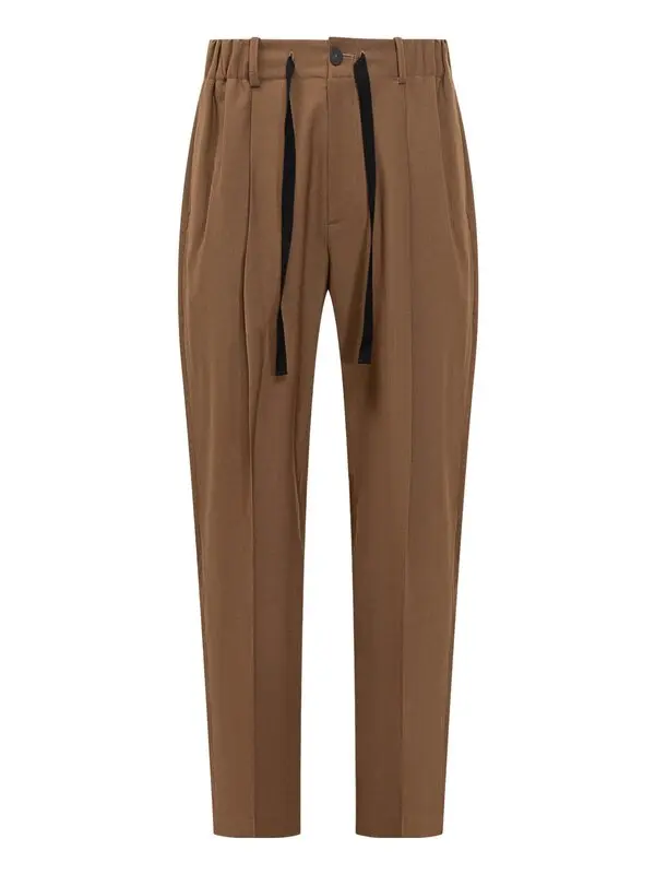 Studio Nicholson Drawstring Waist Tapered Trousers - Brown