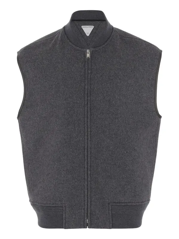 Bottega Veneta Sleeveless Zip Gilet - Black