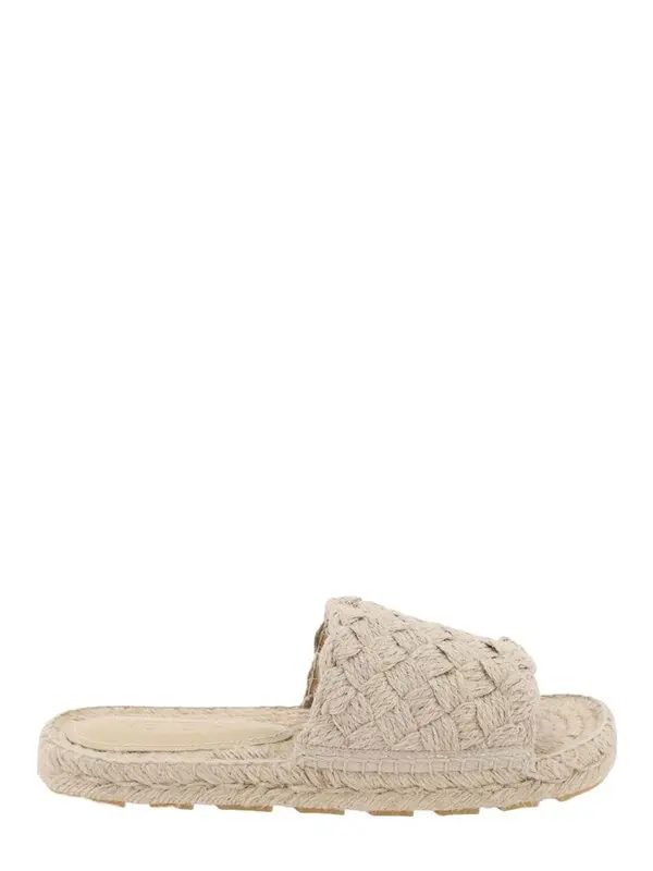 Bottega Veneta Jack Espadrille Slides - Nude