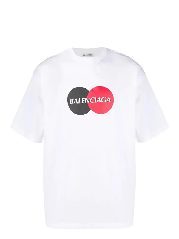 Balenciaga Logo Printed T-shirt - White