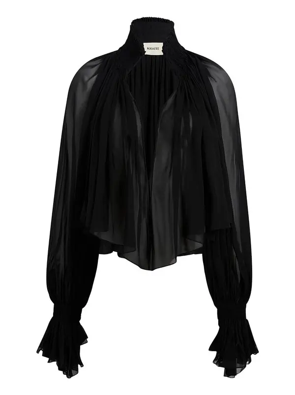 Khaite Durer High-neck Top - Black