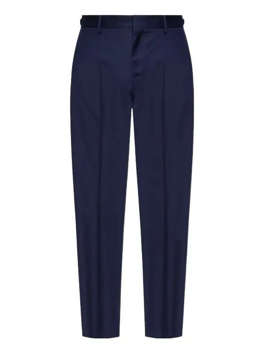 Versace Pleated Tailored Trousers - Navy Blue