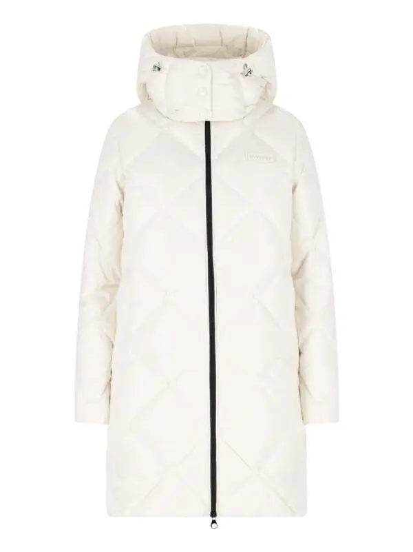 Duvetica Quilted Hooded Coat - White