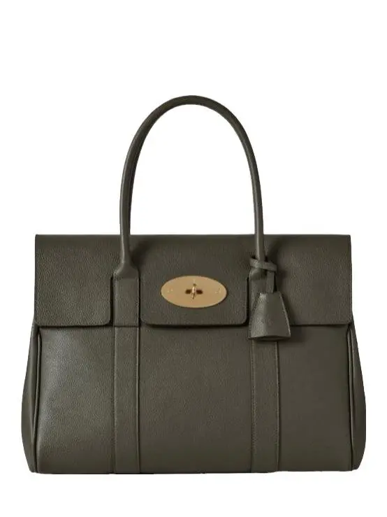 Mulberry Bayswater Small Top Handle Bag - Classic Texture Of Juniper Green Grains