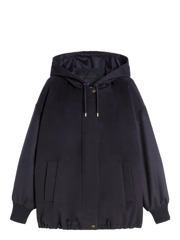 Max Mara Drawstring Long-sleeved Coat - Blue