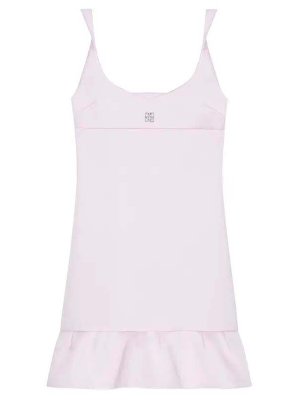 Givenchy Satin Dress With Twisted Straps And 4g Detail - Pale Pink