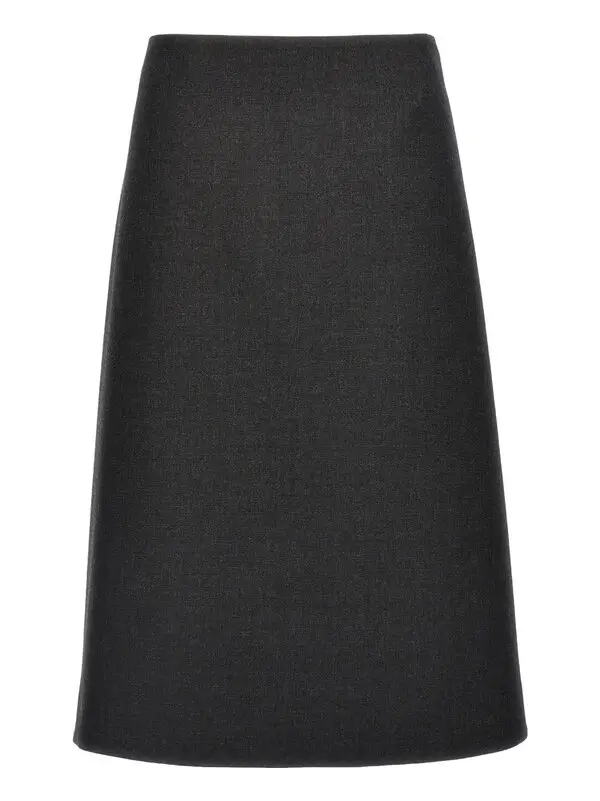 JIL SANDER High-waisted Midi Skirt - Gray
