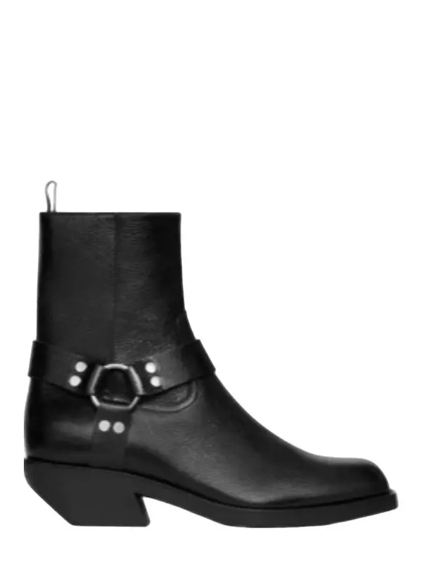 Celine Rider Boots In Calfskin - Black