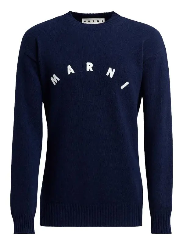 Marni Logo Knitted Pullover - Black
