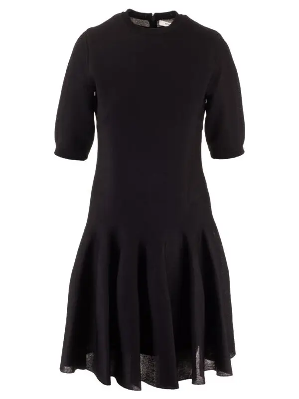 Givenchy Flared Knit Dress With V-shaped Waist - Black
