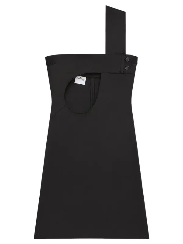 COURREGES Asymmetrical Cut-out Mini Dress - Black
