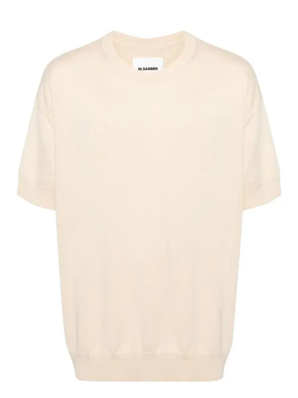JIL SANDER Crew Neck Wool Jumper - White
