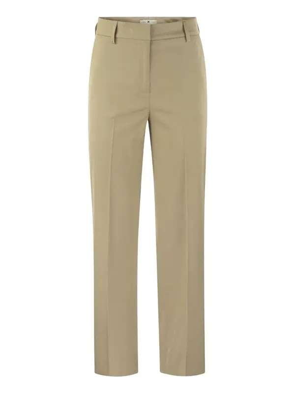PT TORINO Ambra Pressed Crease Slim-fit Trousers - Nude
