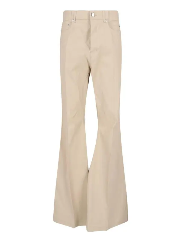 Rick Owens Bolan Seam Detail Flared Jeans - Nude