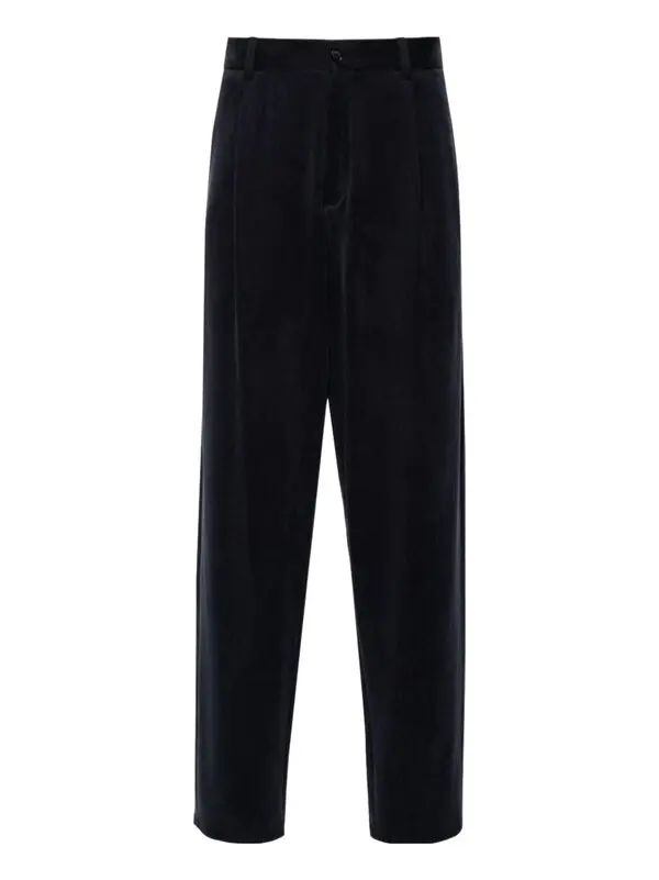 Giorgio Armani Straight-leg Jersey Trousers - Black