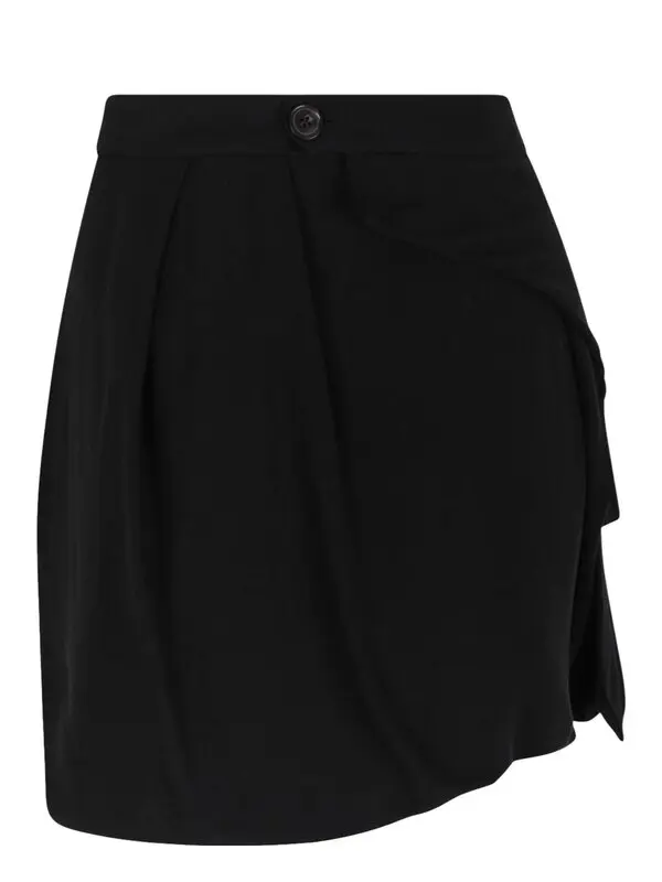 VIVIENNE WESTWOOD Asymmetrical Pleated Skirt - Black