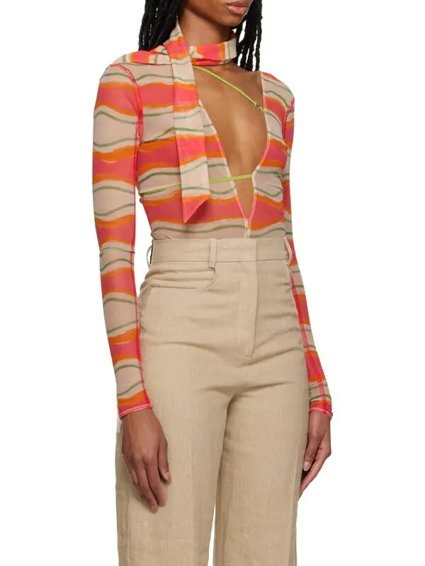 Jacquemus Le Abanaba Semi-sheer Bodysuit - White