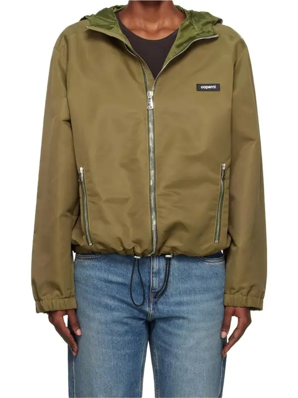Coperni Hooded Zip-front Jacket - Green