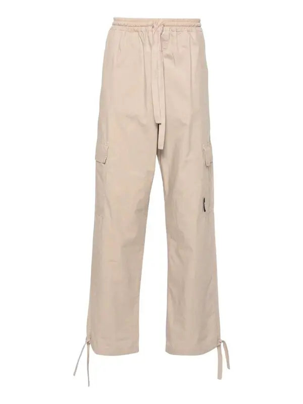 MSGM Straight-leg Cargo Trousers With Drawstring - Nude