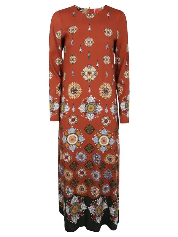 La DoubleJ Swing Long Sleeve Dress - Rust