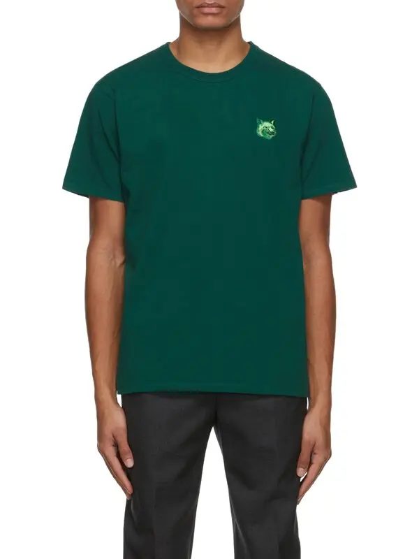 Maison Kitsuné Fox Hear-patch Cotton T-shirt - Green