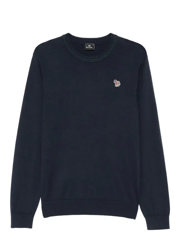 Paul Smith Zebra Logo Crew Neck Sweater - Black
