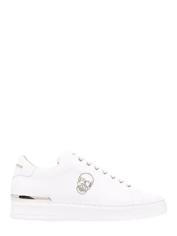 Philipp Plein Runner Skeleton Leather Sneakers - White