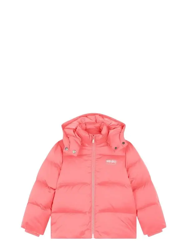 Kenzo Long Sleeved Cotton Clothes With Logo Print - Bubble Gum Pink