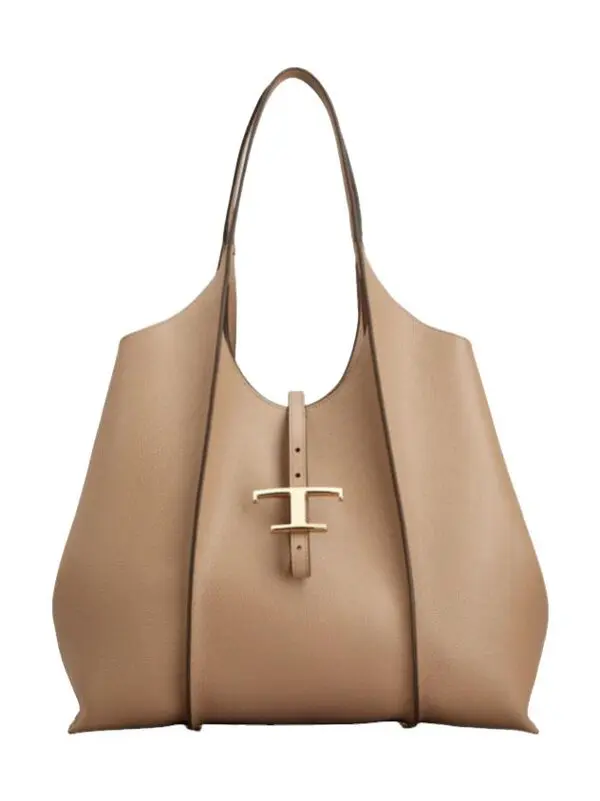 TOD'S Timeless Medium Shopping Bag - Beige